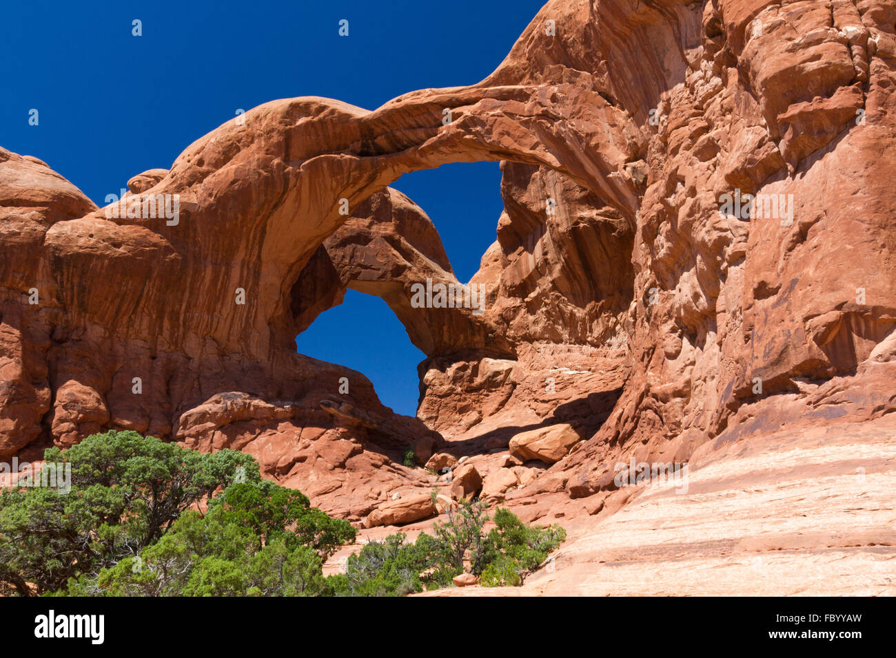 Double arch, utah hi-res stock photography and images - Alamy