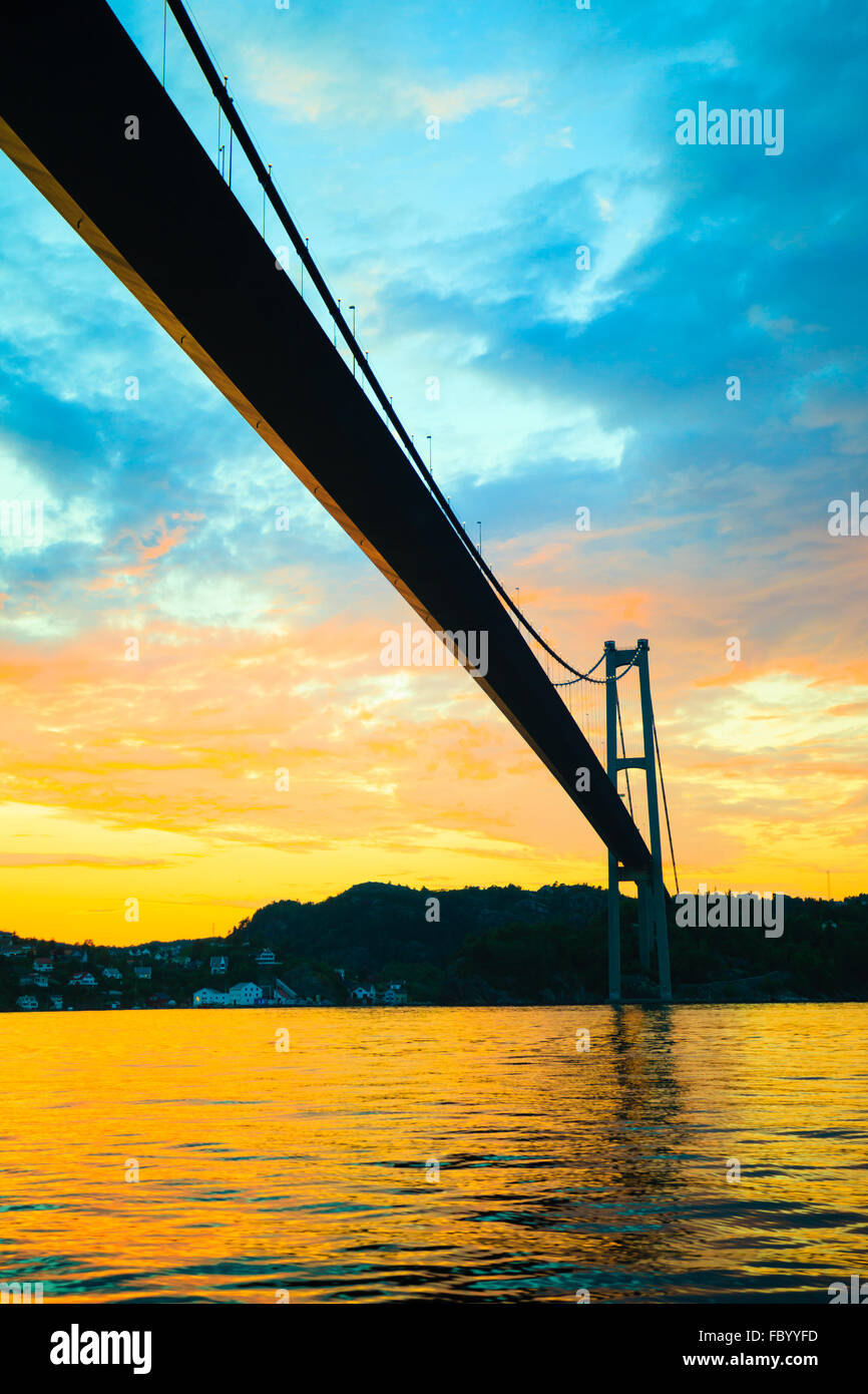 Bergen suspension bridge fjord hi-res stock photography and images - Alamy