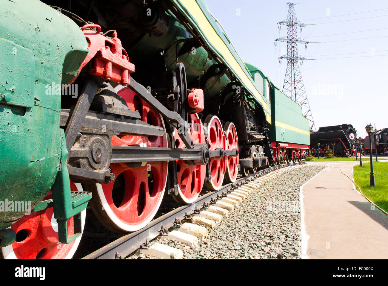 Rail road locomotive Stock Photo - Alamy