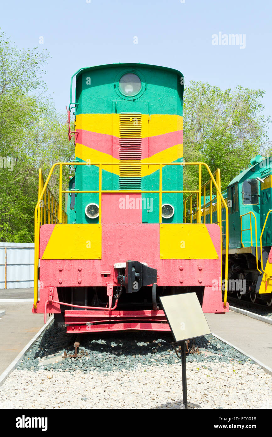 Rail road locomotive Stock Photo - Alamy