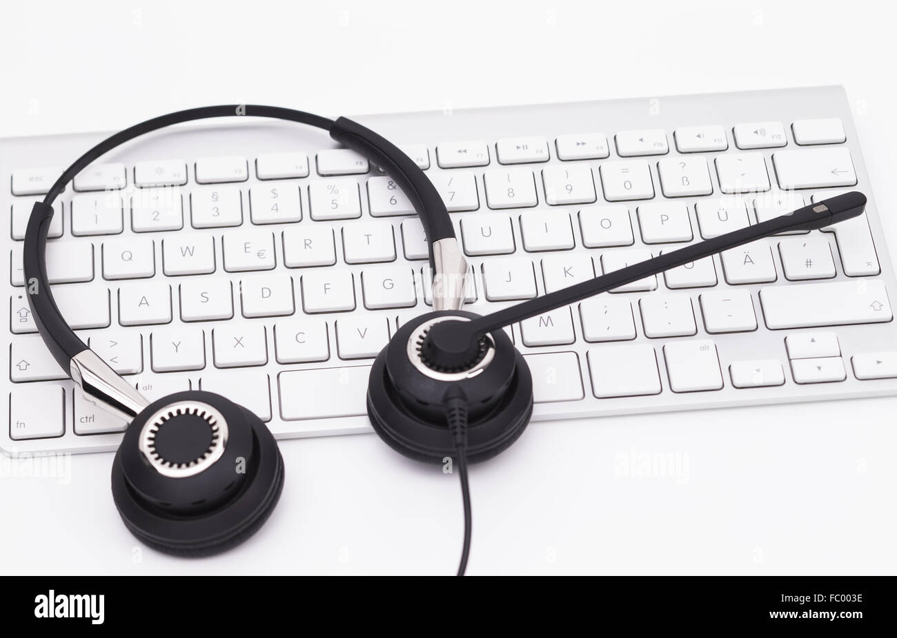 Headset with Keyboard Stock Photo - Alamy