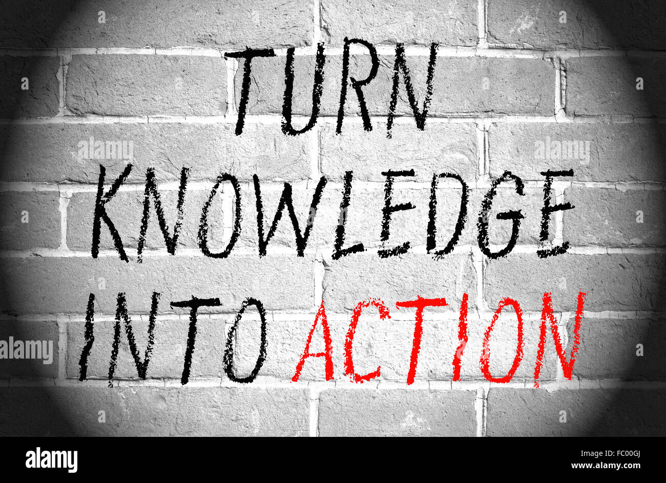 Turn knowledge into action Stock Photo - Alamy
