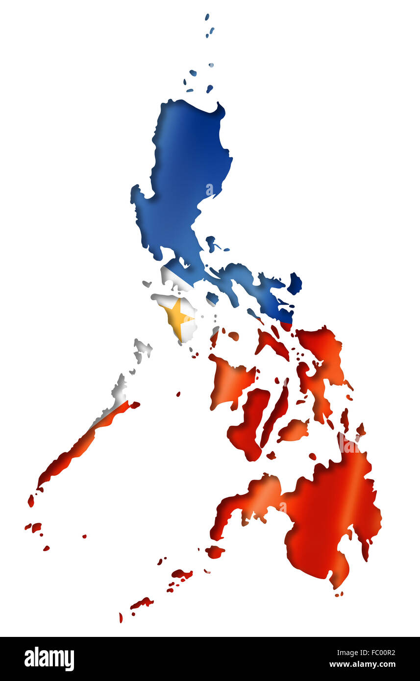 Philippines map waving flag hi-res stock photography and images - Alamy