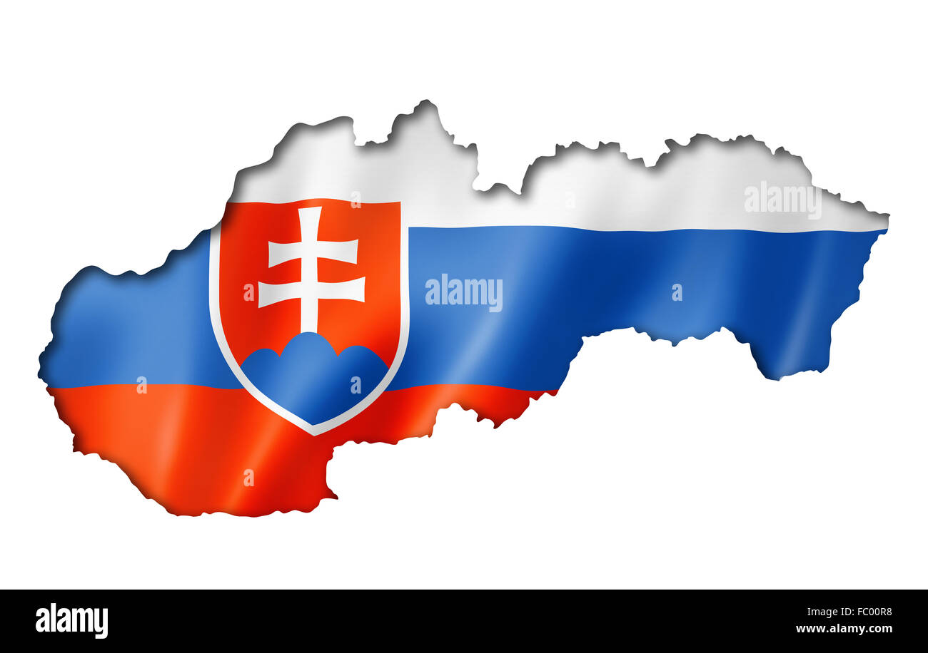 Slovakian flag map Stock Photo - Alamy