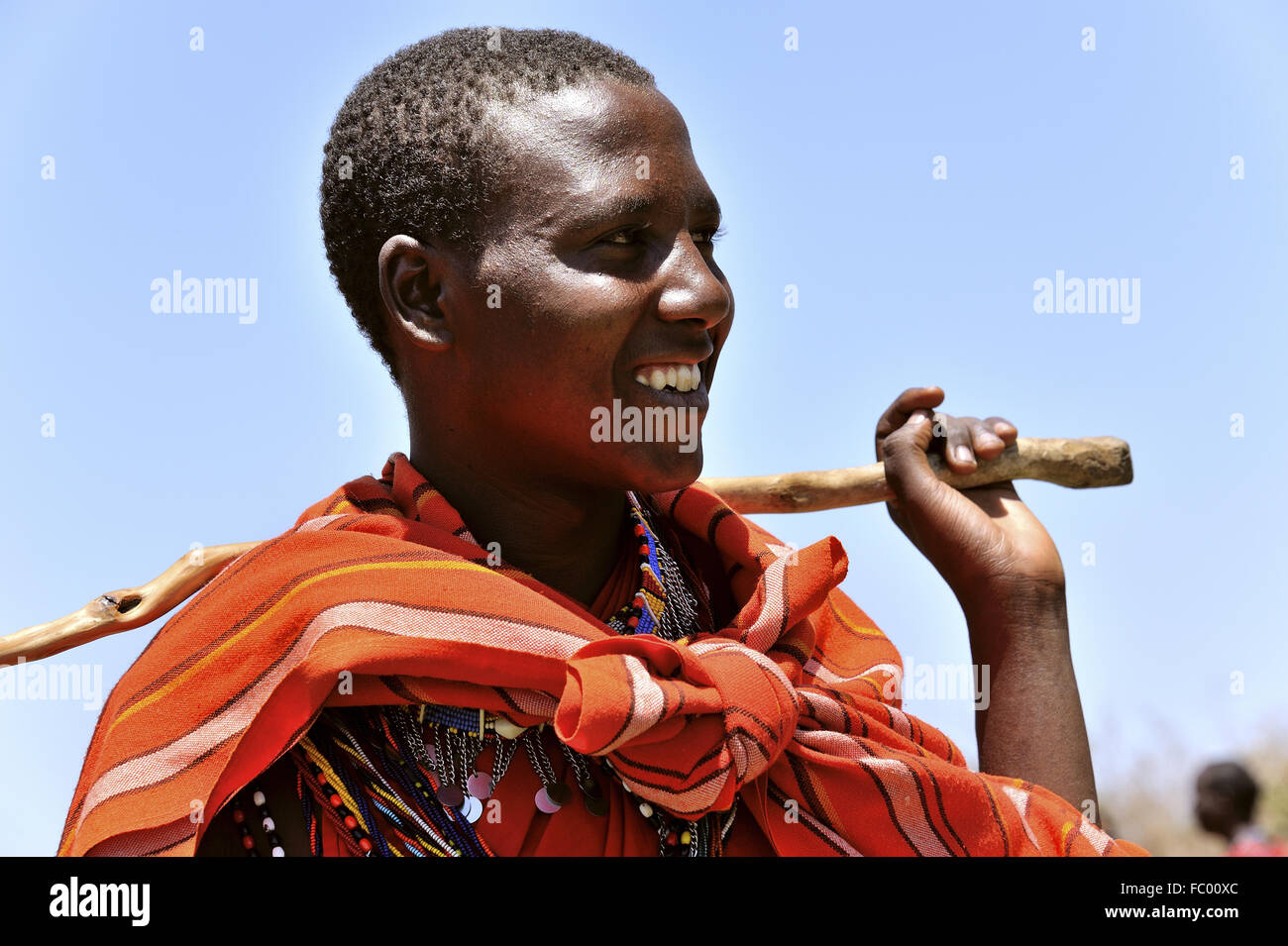 Young Massai, Village in Masai Mara Stock Photo - Alamy