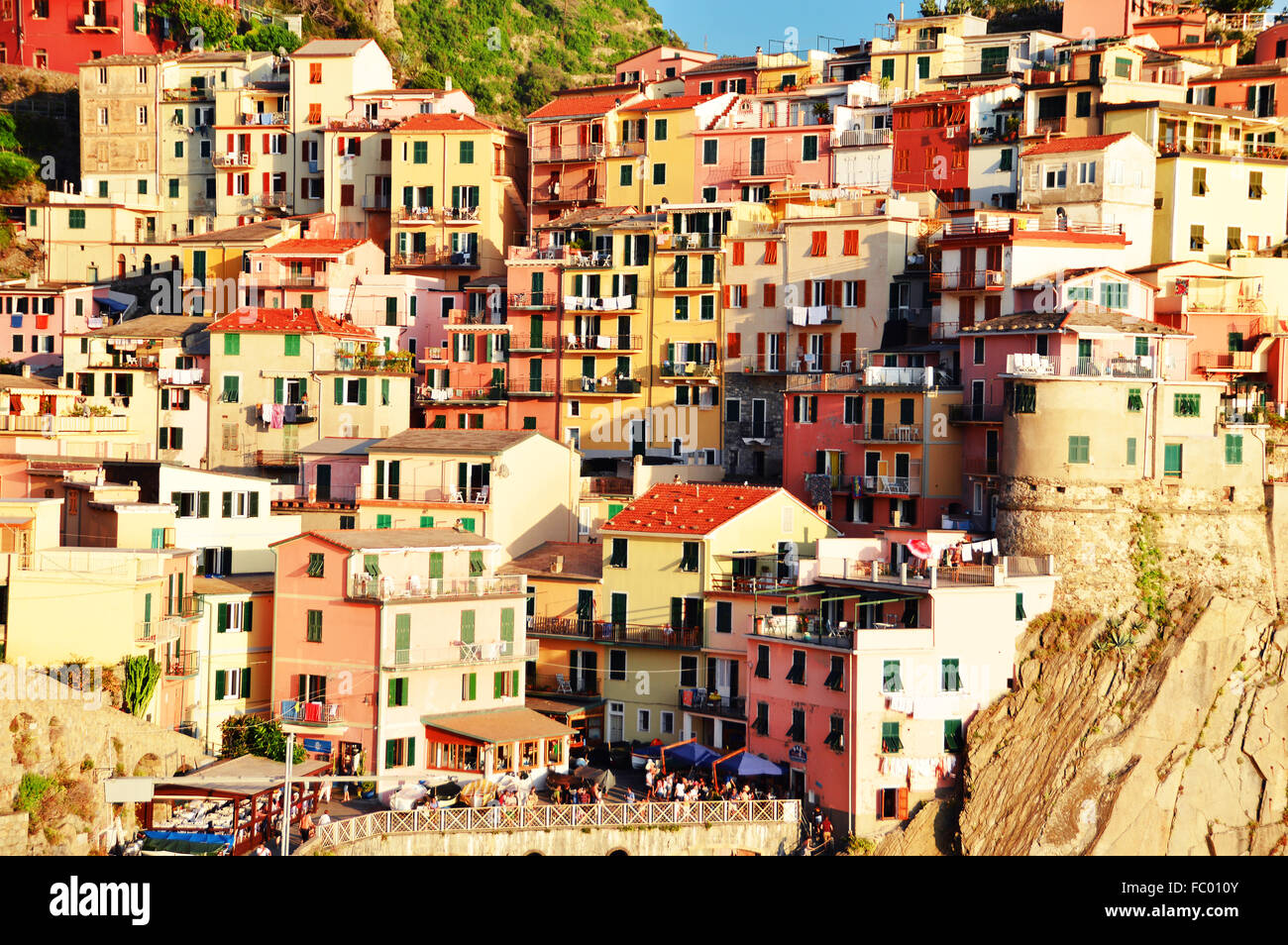 Traditional Mediterranean architecture of Manarola Stock Photo - Alamy