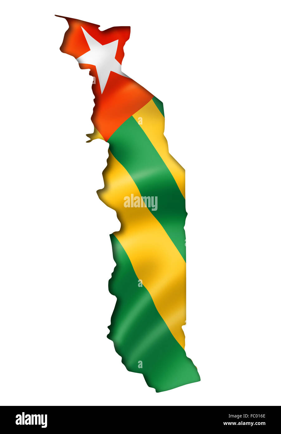 Togo flag map Stock Photo - Alamy