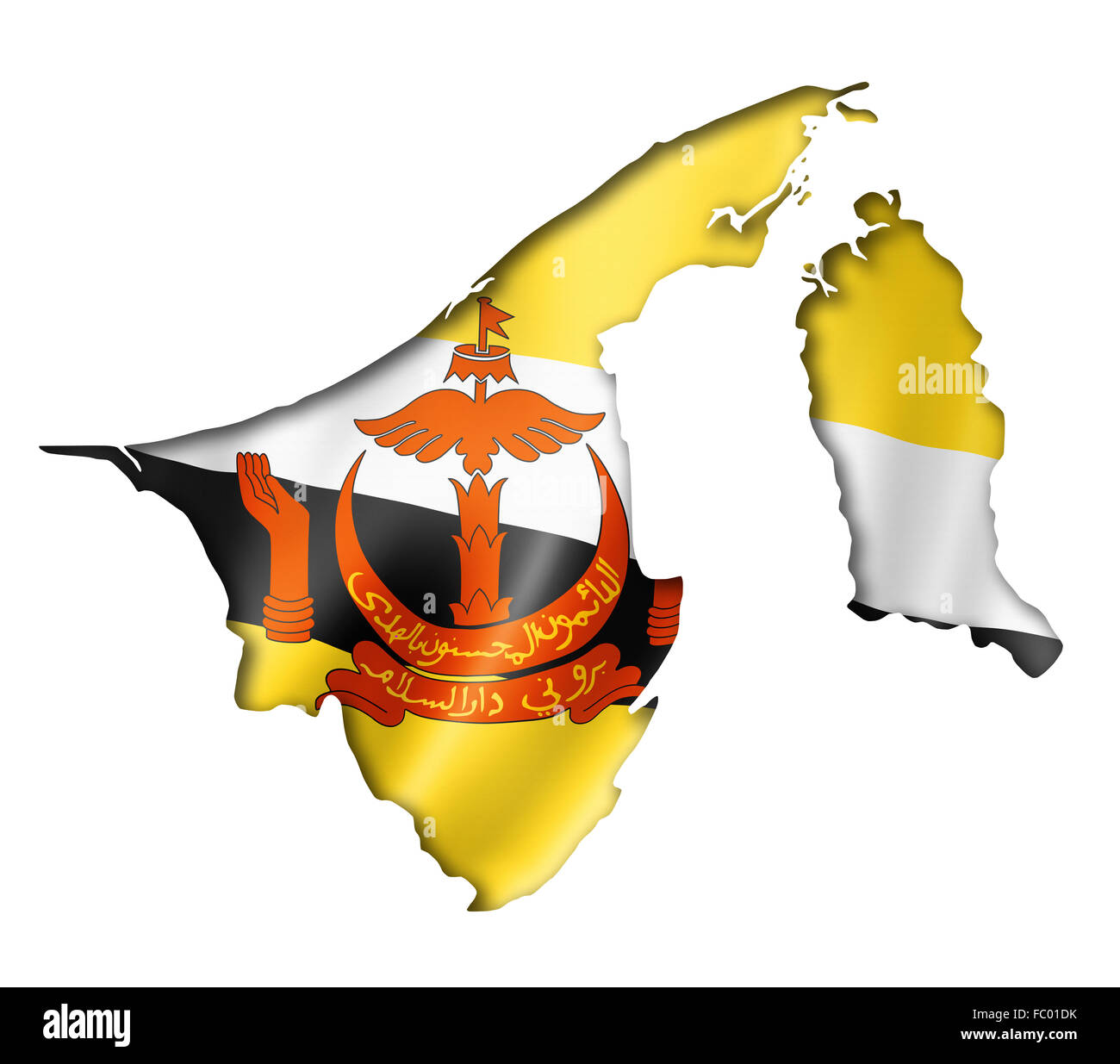 Bruneian flag map Stock Photo - Alamy