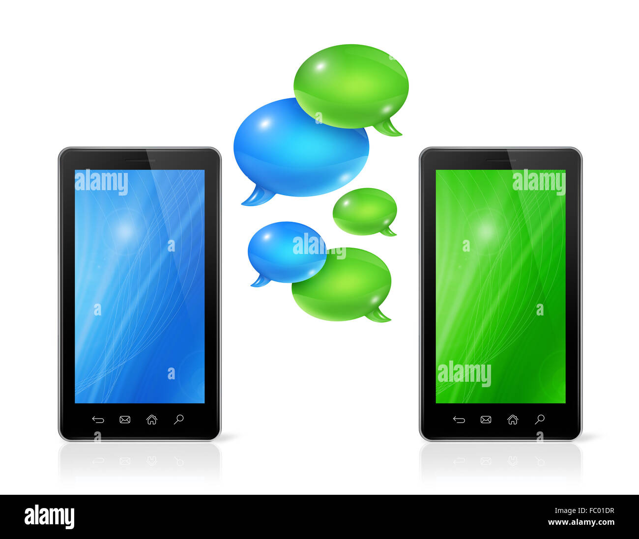 Digital telephone speech bubble Cut Out Stock Images & Pictures - Alamy