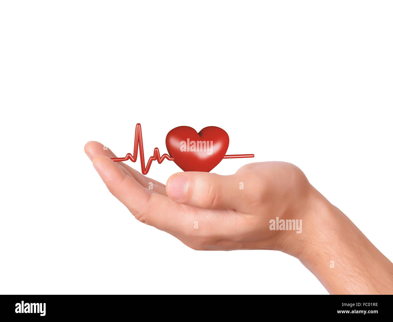 hand holding red heart. healthcare and medicine co Stock Photo - Alamy