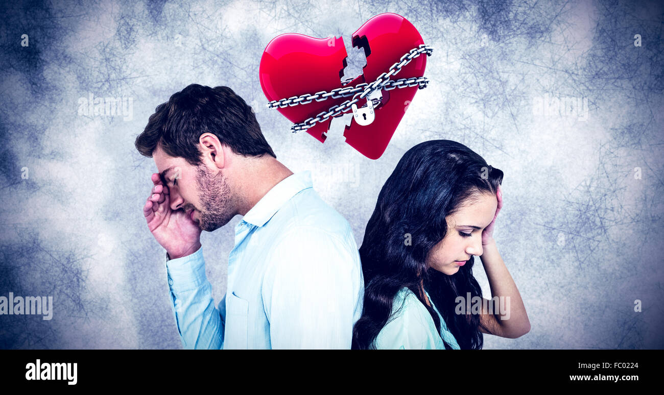 Angry couple standing back back hi-res stock photography and images - Alamy