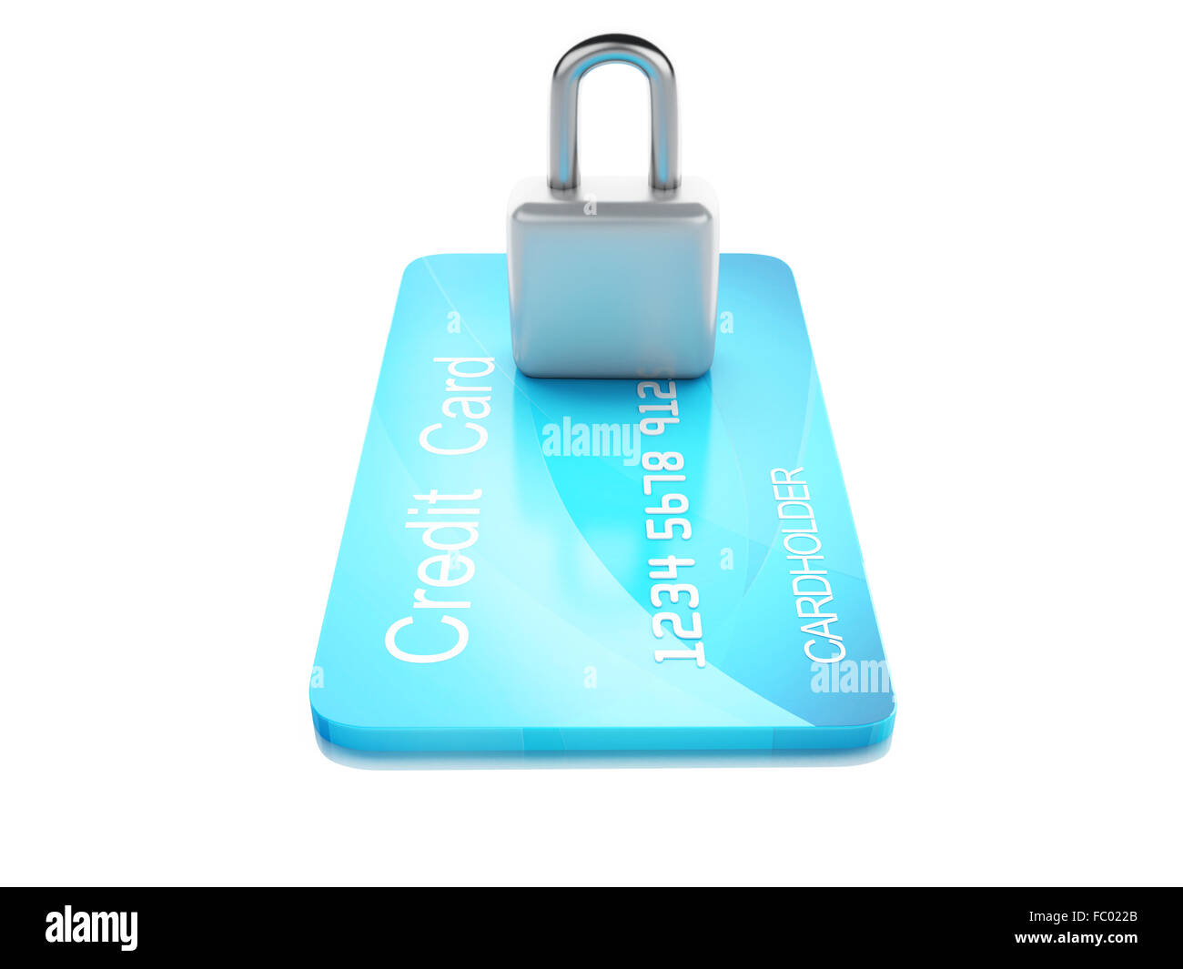Credit Card and lock.safe banking concept on white Stock Photo - Alamy
