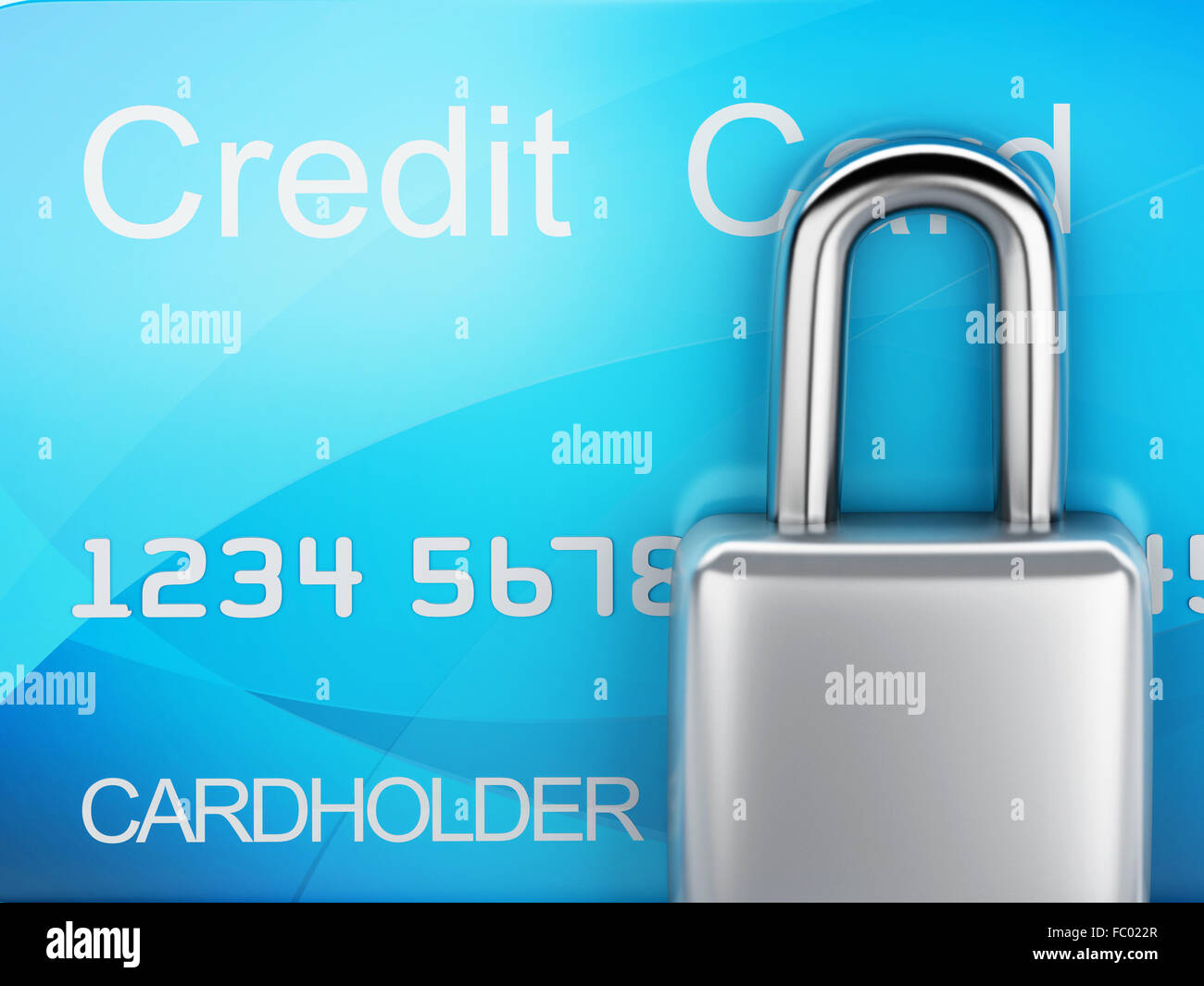 Credit Card and lock.safe banking concept on white Stock Photo - Alamy