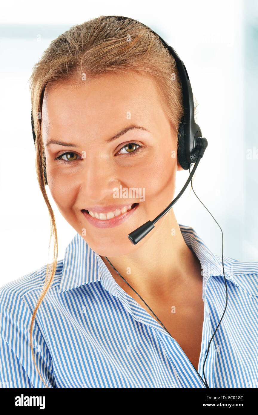 Call center operator. Customer support. Helpdesk Stock Photo - Alamy
