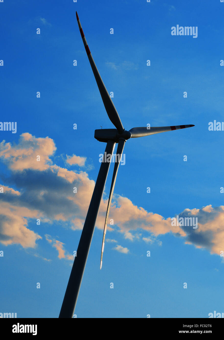 Wind turbines farm. Windmill Stock Photo - Alamy