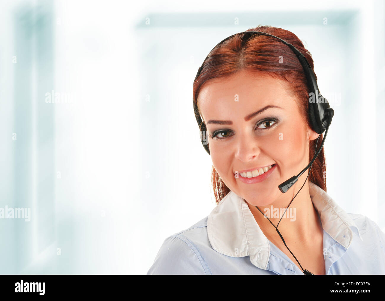 Call center operator. Customer support. Helpdesk Stock Photo - Alamy