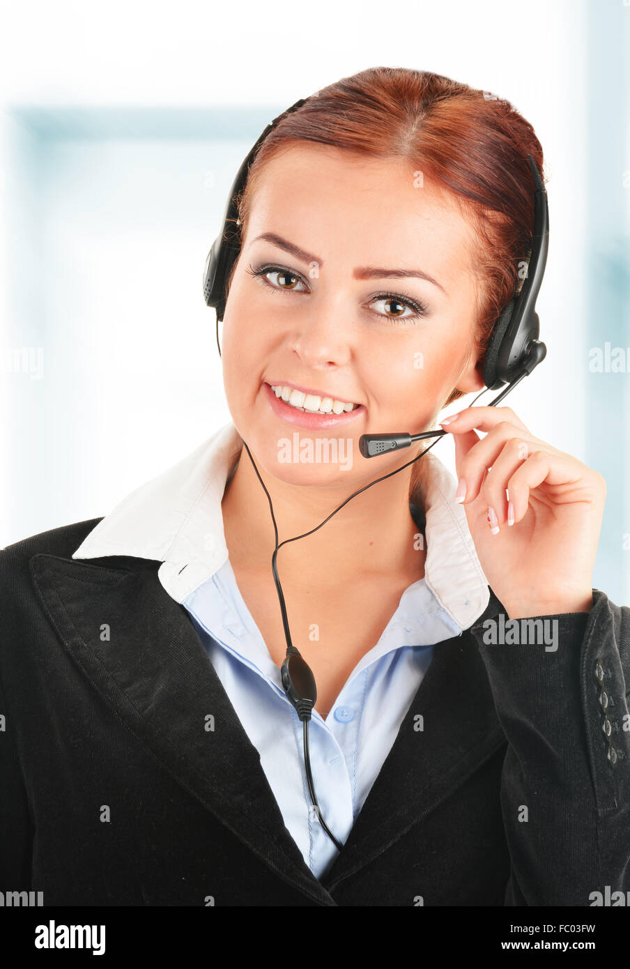 Call center operator. Customer support. Helpdesk Stock Photo - Alamy
