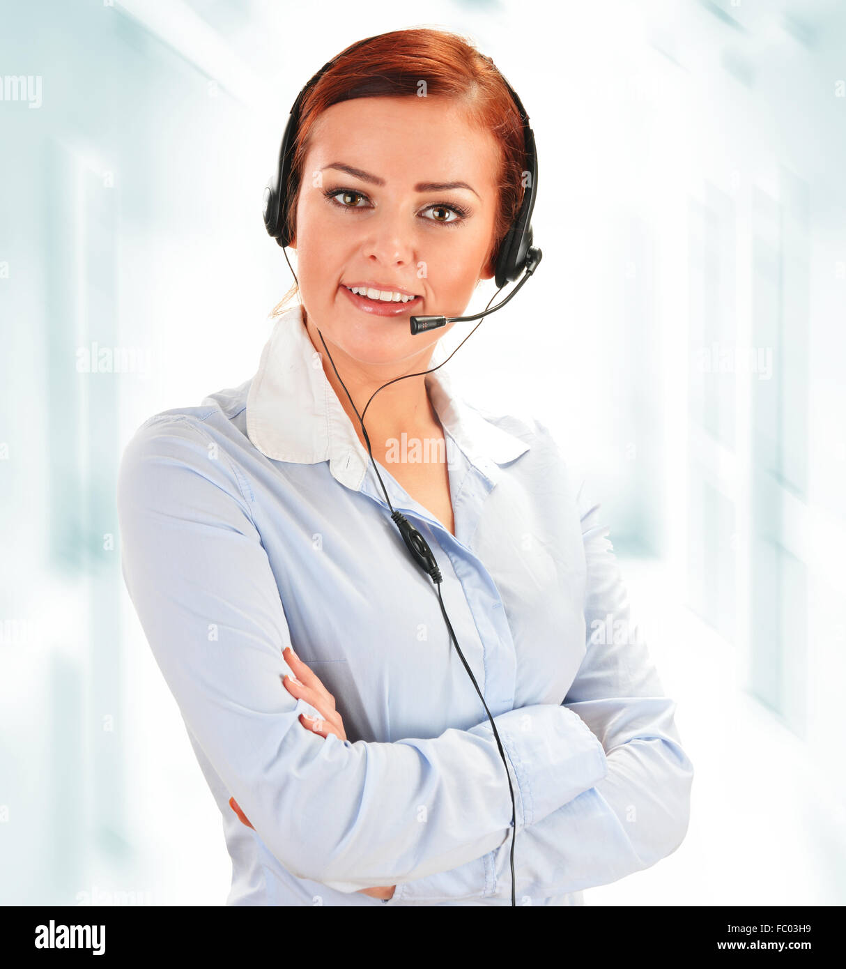 Call center operator. Customer support. Helpdesk Stock Photo - Alamy