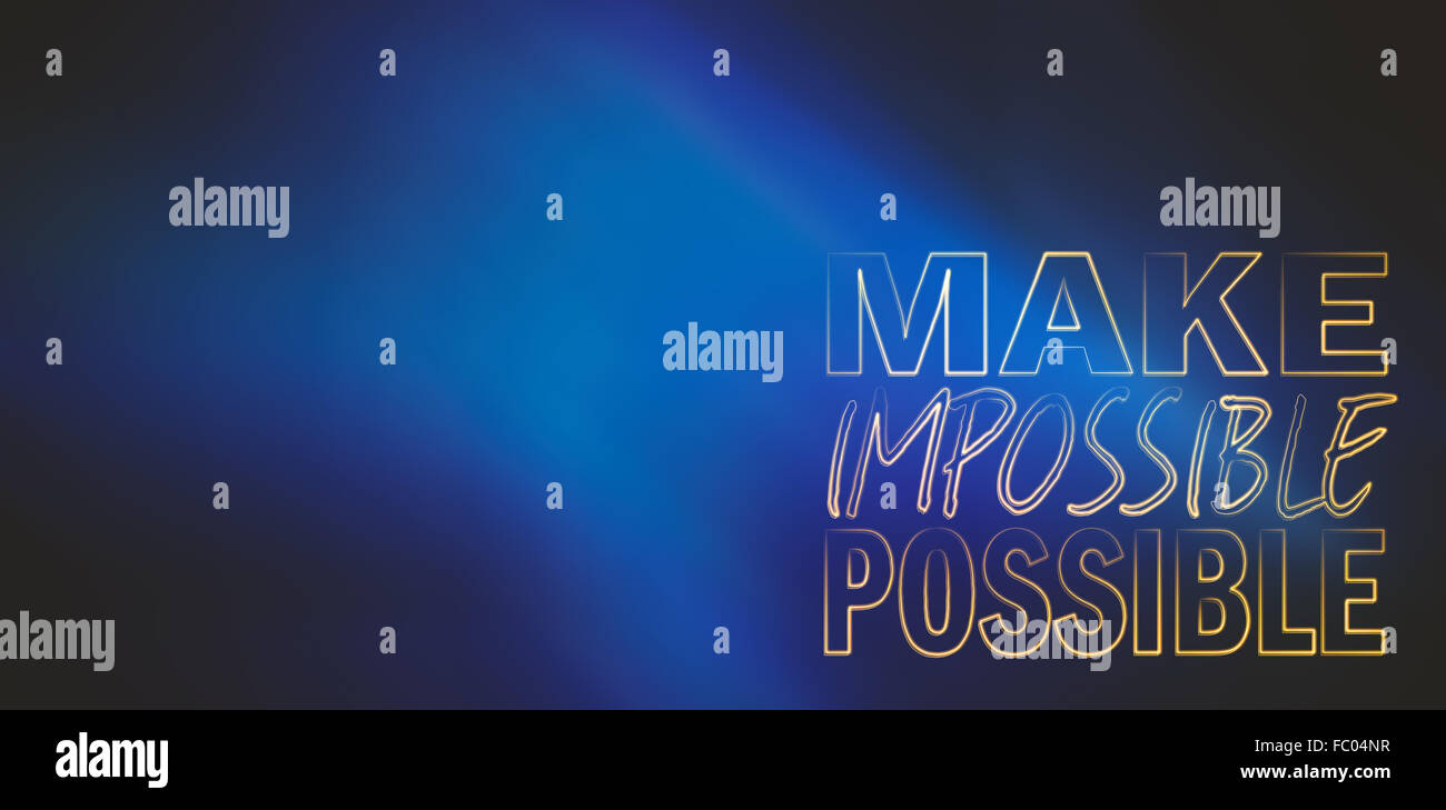 Composite image of make impossible possible Stock Photo - Alamy