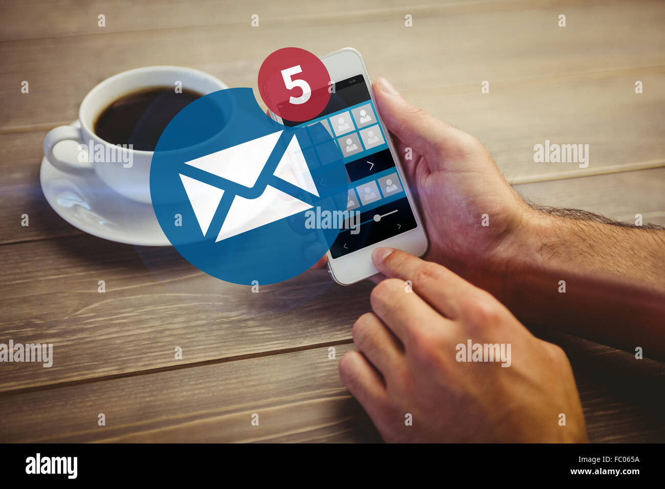 Composite image of five text messages received Stock Photo - Alamy