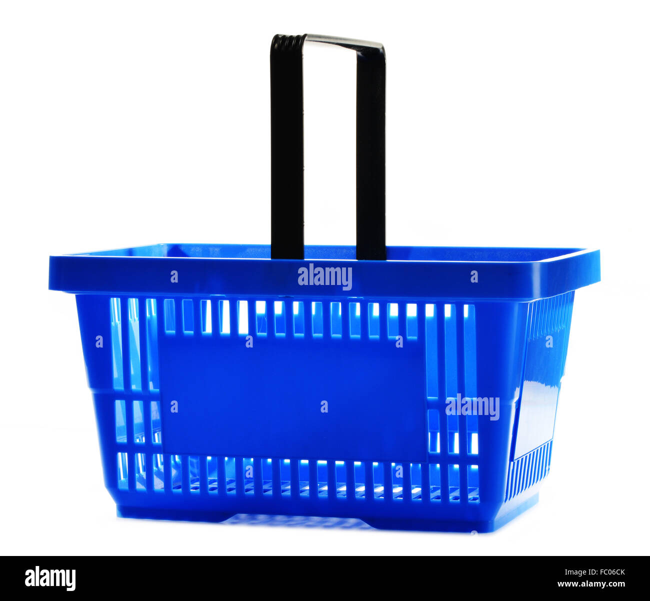 Empty shopping basket isolated on white background Stock Photo - Alamy