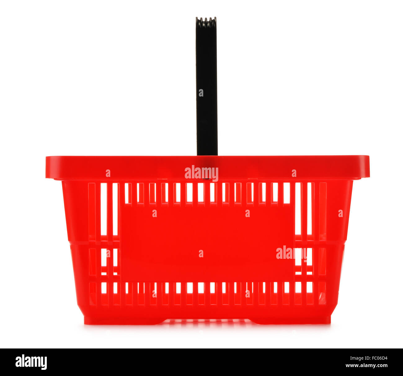 Empty shopping basket isolated on white background Stock Photo - Alamy