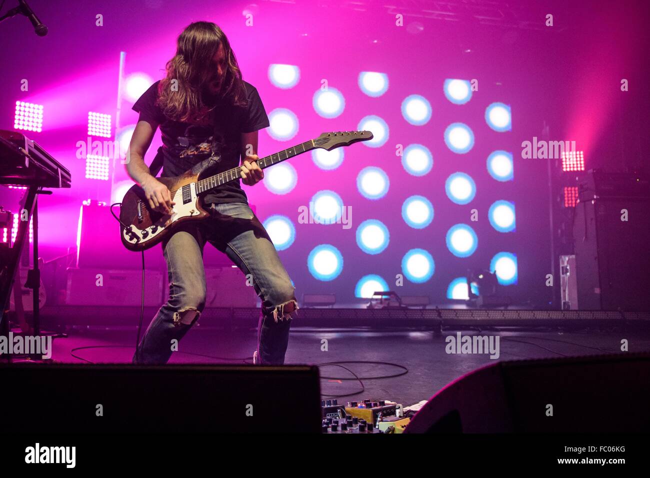 Washington, D.C, USA. 16th Jan, 2016. MIKE STROUD of Ratatat performs ...