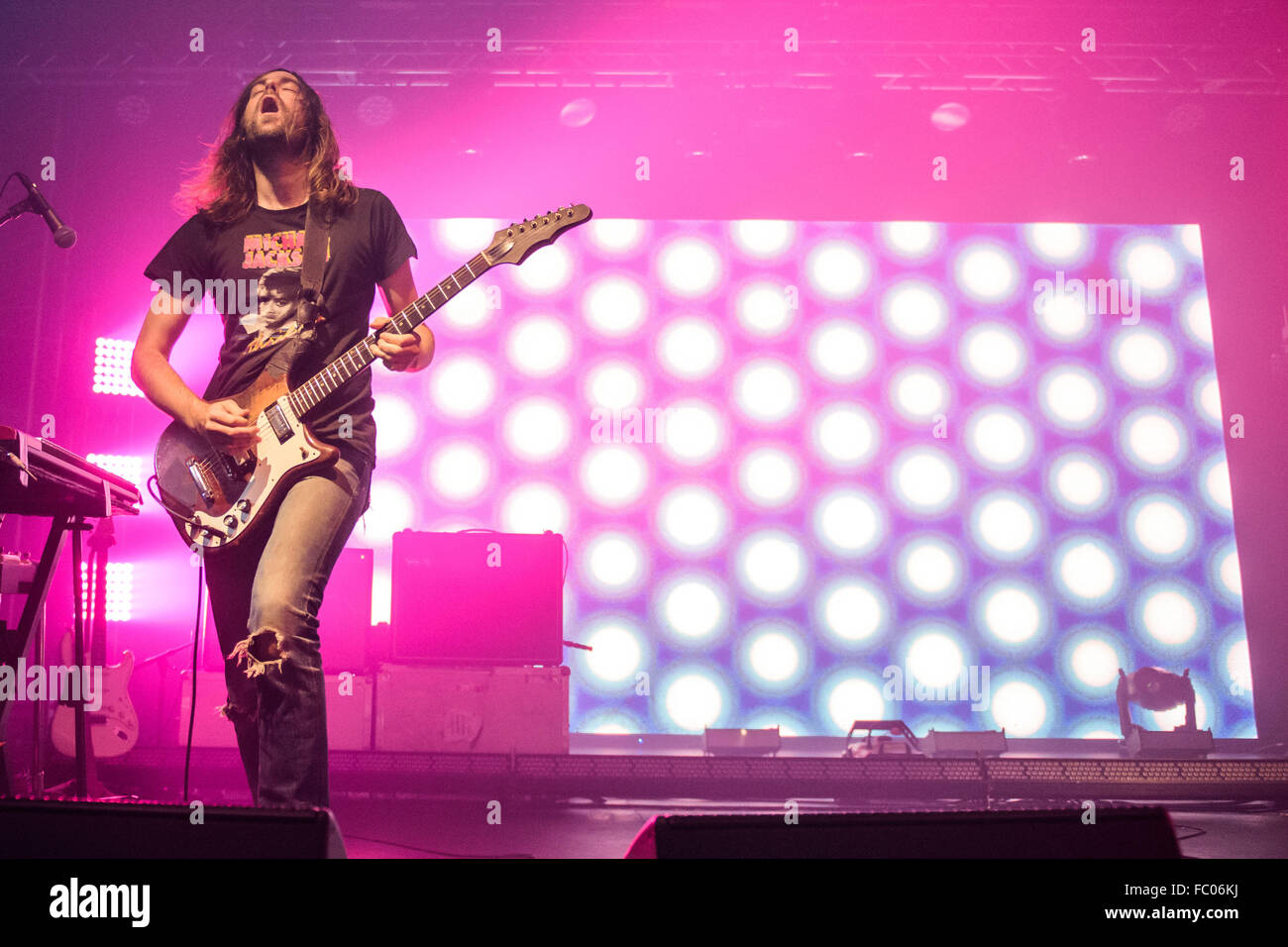 Washington, D.C, USA. 16th Jan, 2016. MIKE STROUD of Ratatat performs ...