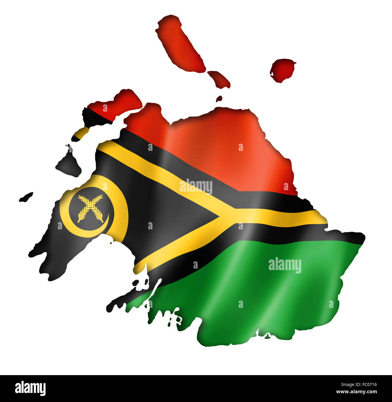 Vanuatu map design shape Cut Out Stock Images & Pictures - Alamy