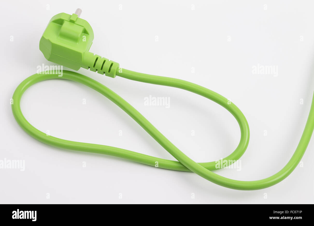 Green power plug Stock Photo - Alamy
