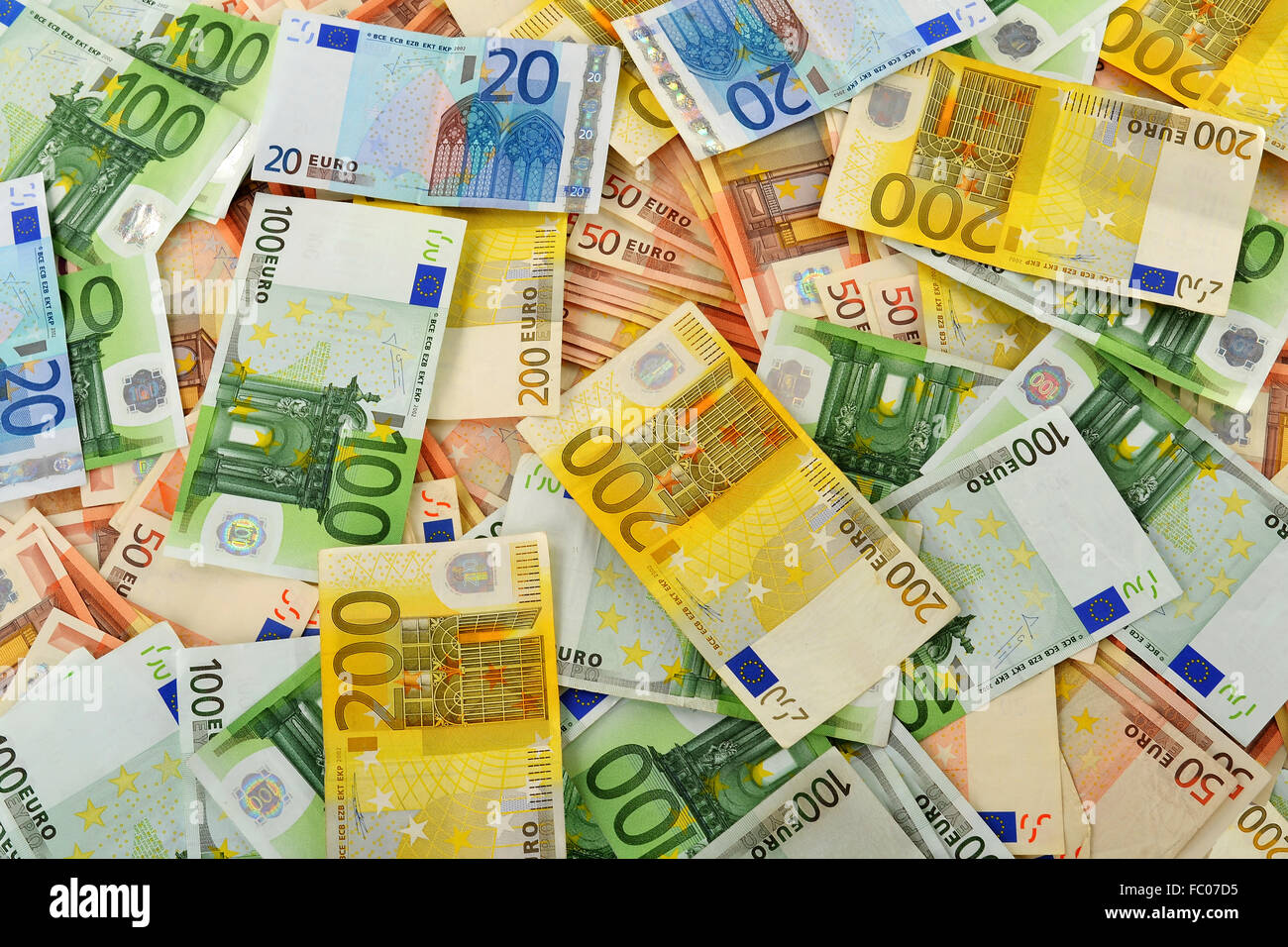 Composition with Euro banknotes. European Union currency Stock Photo ...