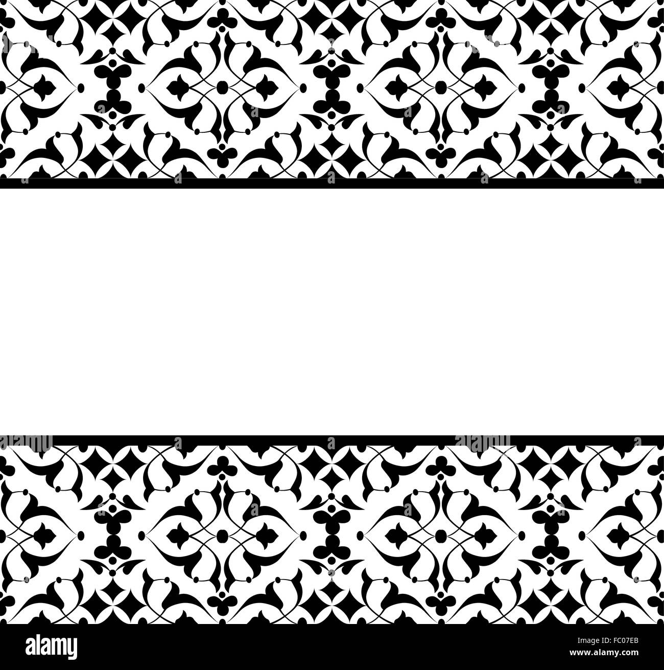 Vector seamless border colorful Black and White Stock Photos & Images ...