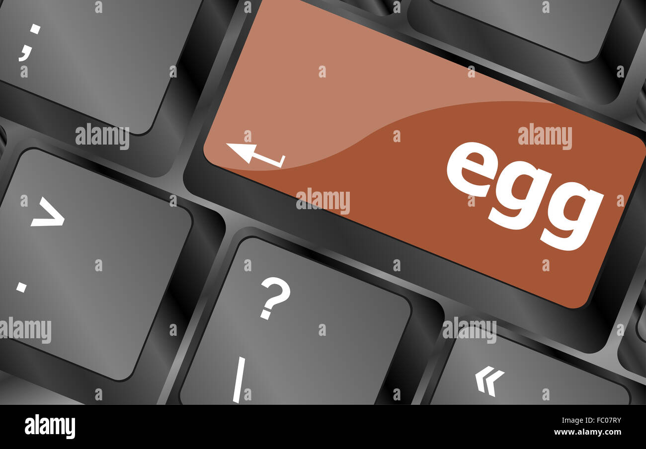 egg word on computer pc keyboard key Stock Photo - Alamy