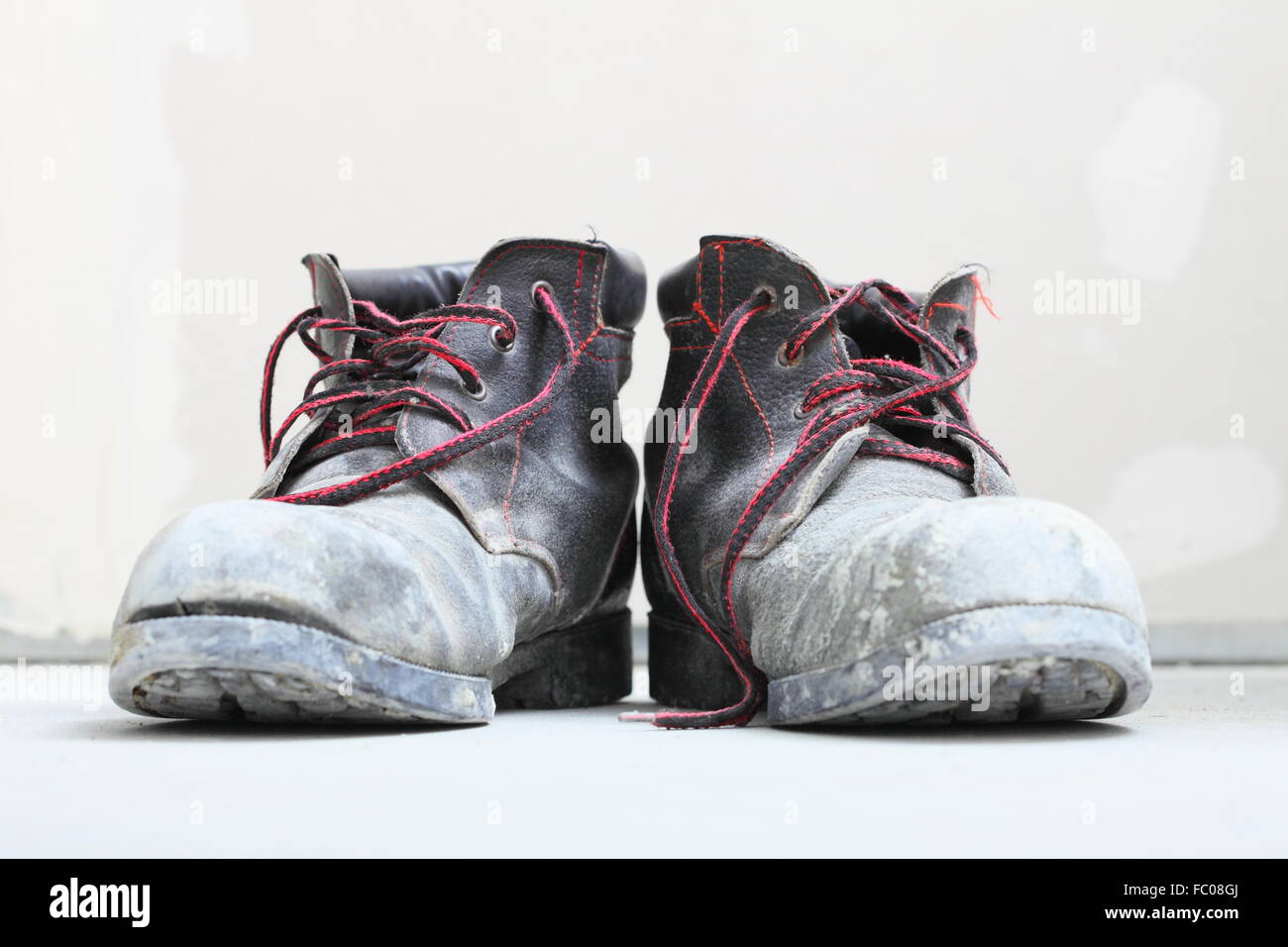 Pair old work boots hi-res stock photography and images - Alamy
