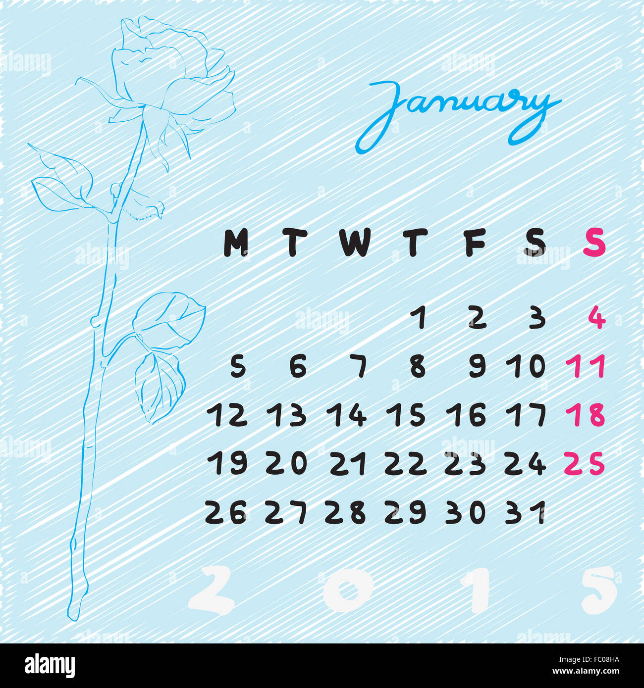 January flower cartoon hi-res stock photography and images - Alamy
