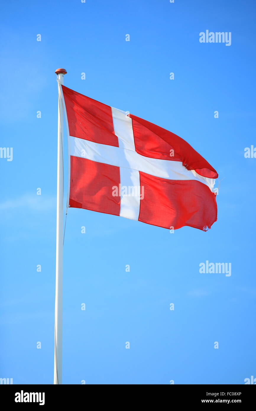Blue sky background with denmark flag hi-res stock photography and ...