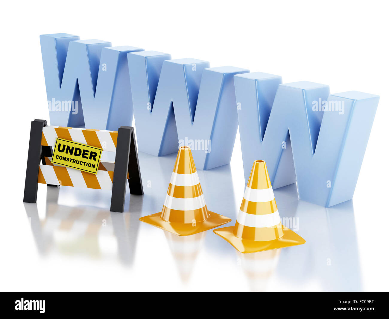 Website under construction concept. 3d illustratio Stock Photo - Alamy