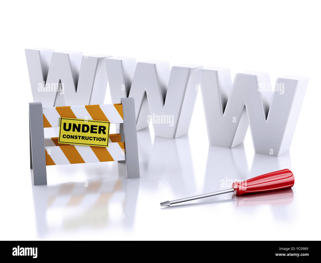 Website under construction concept. 3d illustratio Stock Photo - Alamy