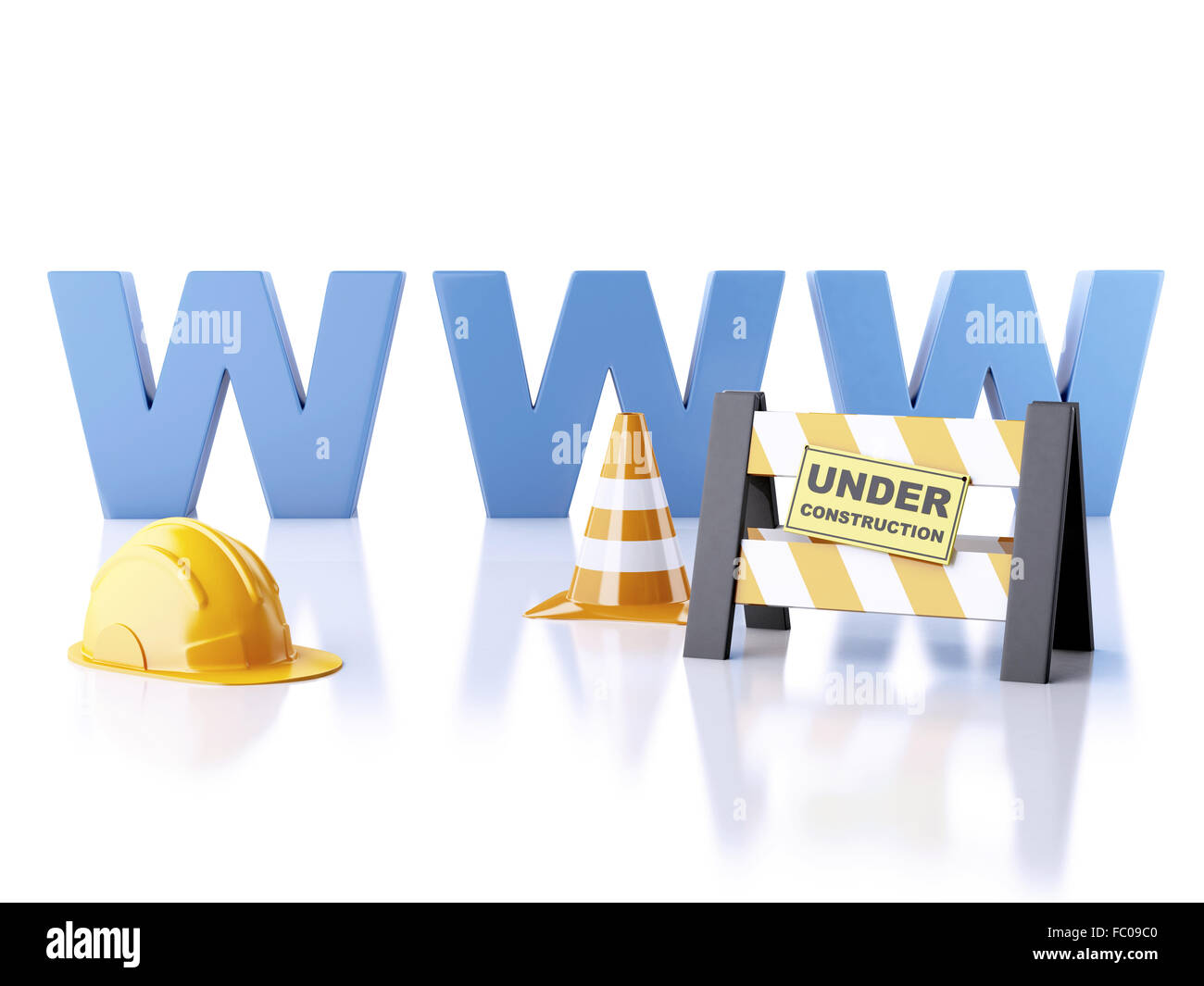 Website under construction concept. 3d illustratio Stock Photo - Alamy