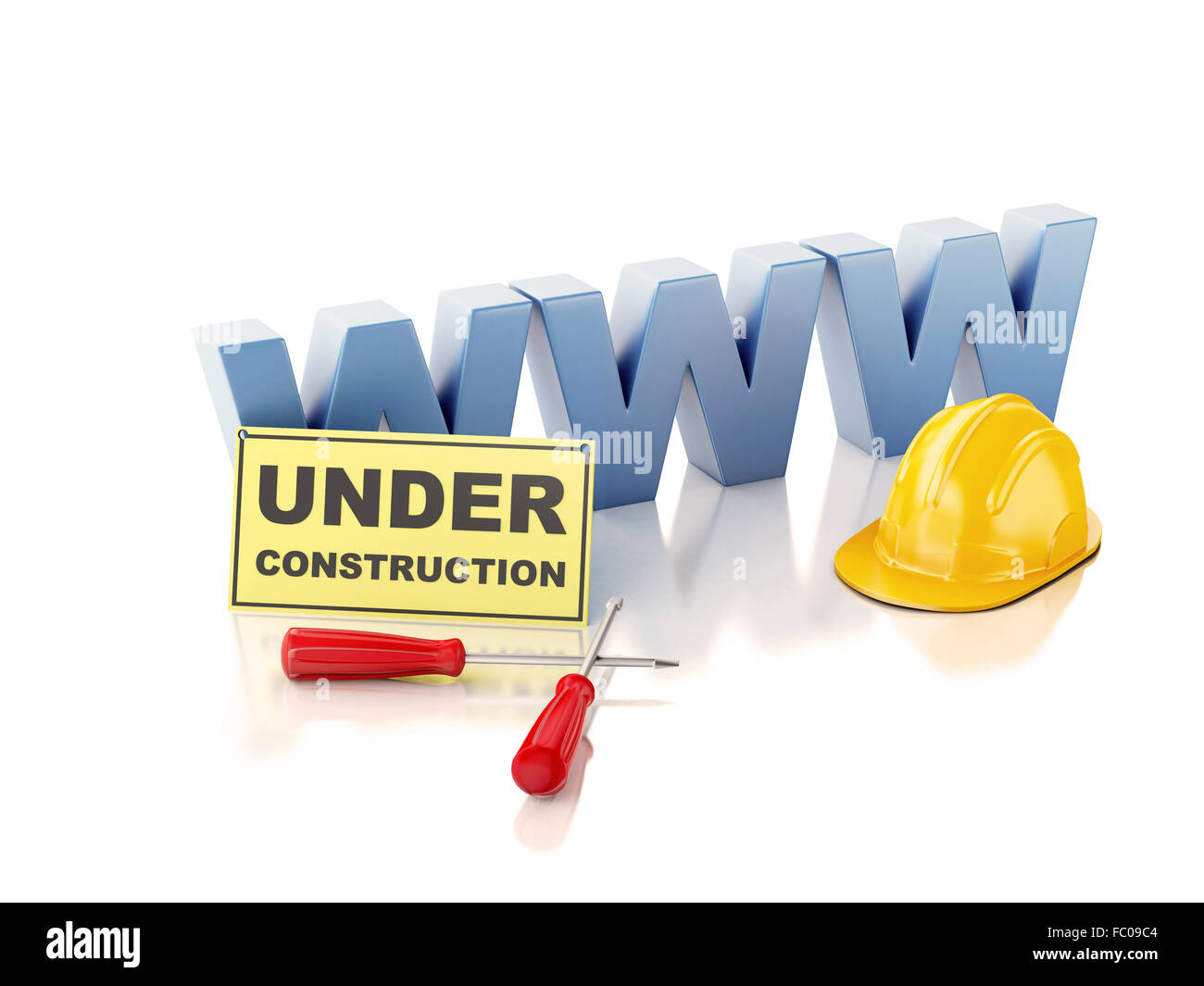 Website under construction concept. 3d illustratio Stock Photo - Alamy