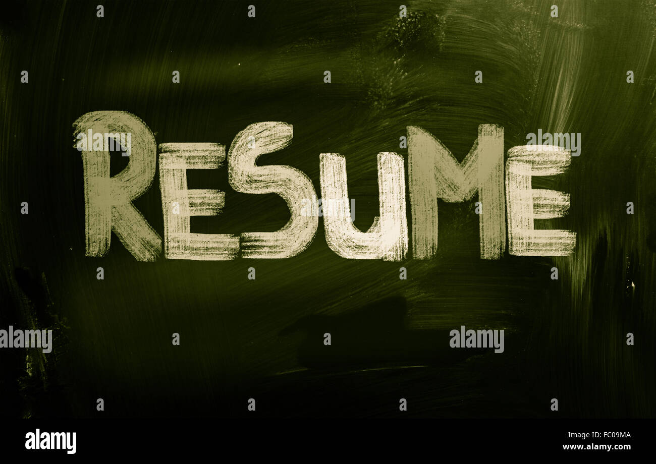 Resume concept hi-res stock photography and images - Alamy