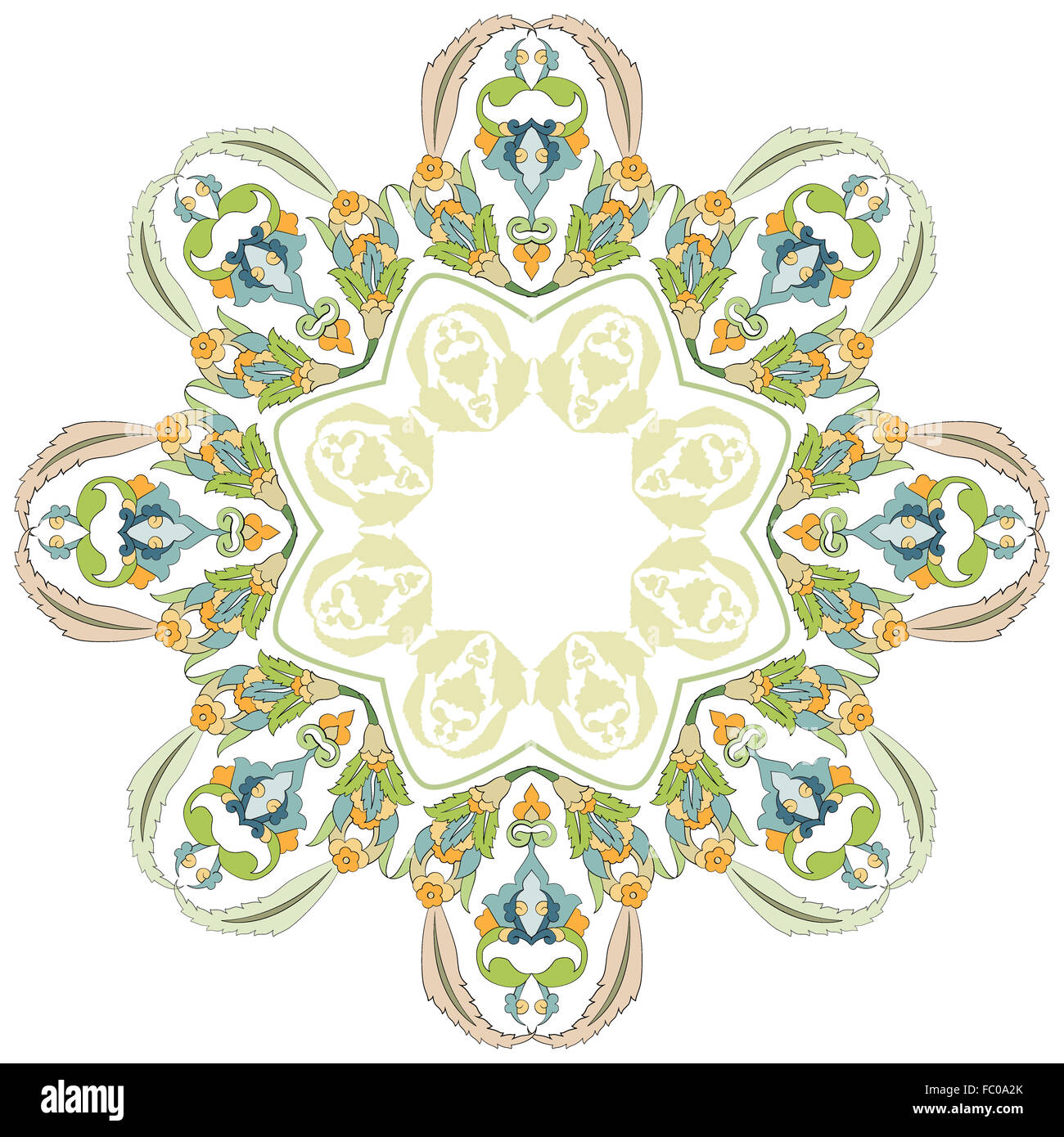 circular floral background two Stock Photo - Alamy