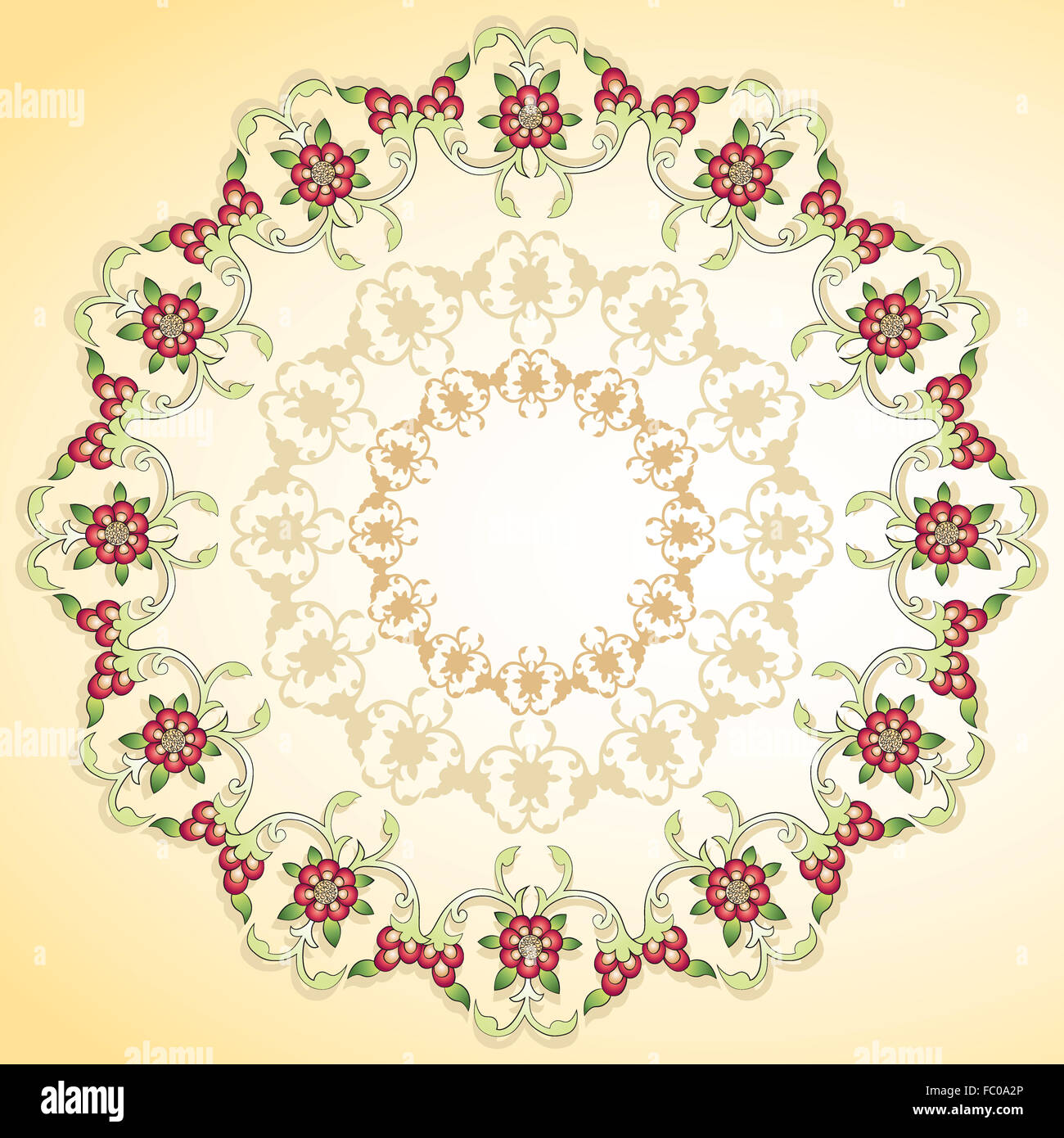 circular floral background Stock Photo - Alamy