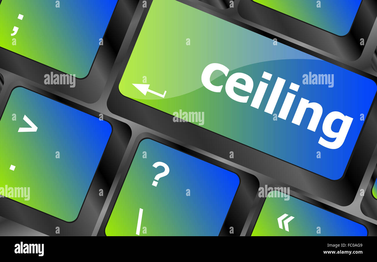 ceiling word on computer pc keyboard key Stock Photo - Alamy