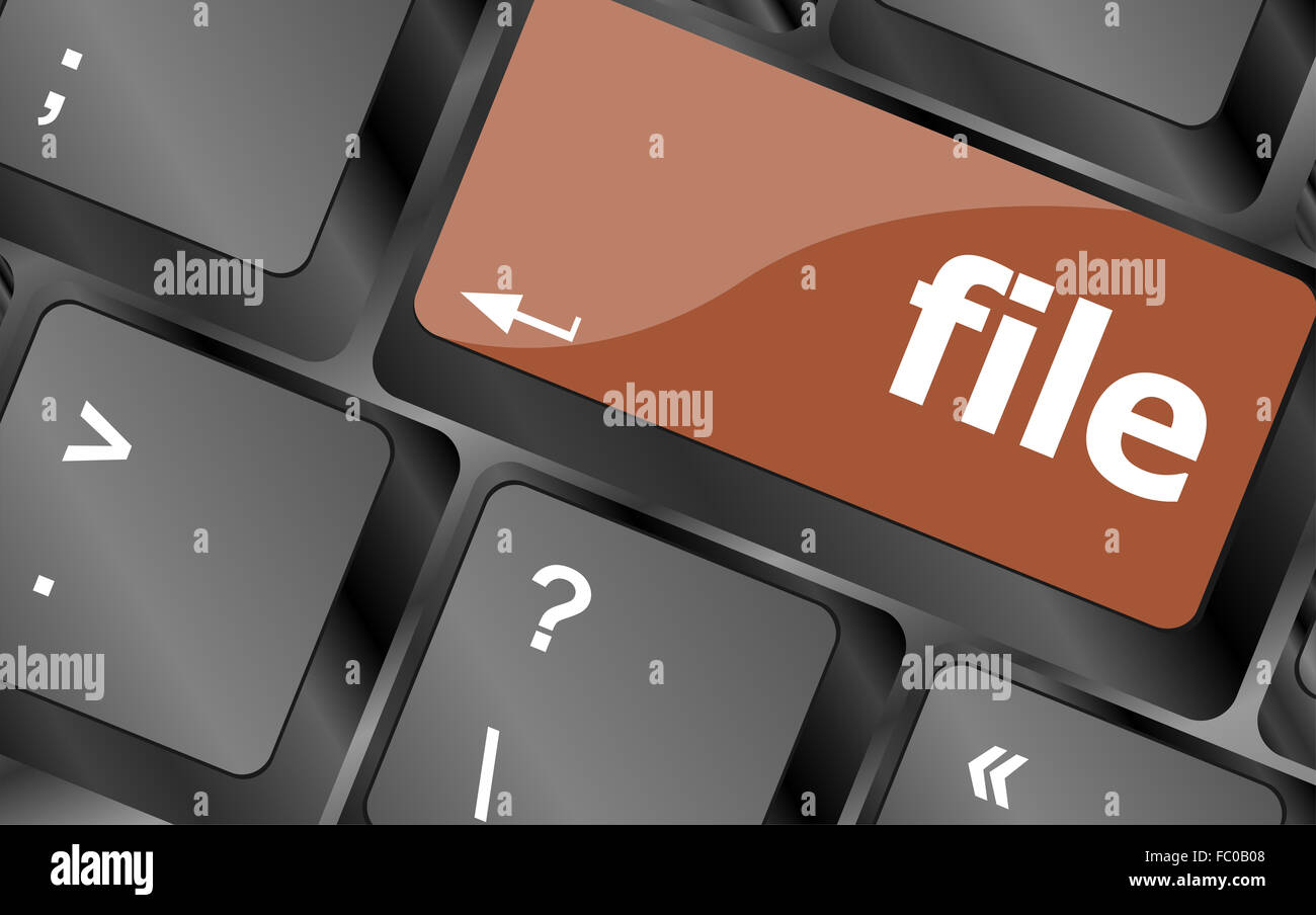 file button on computer pc keyboard key Stock Photo - Alamy