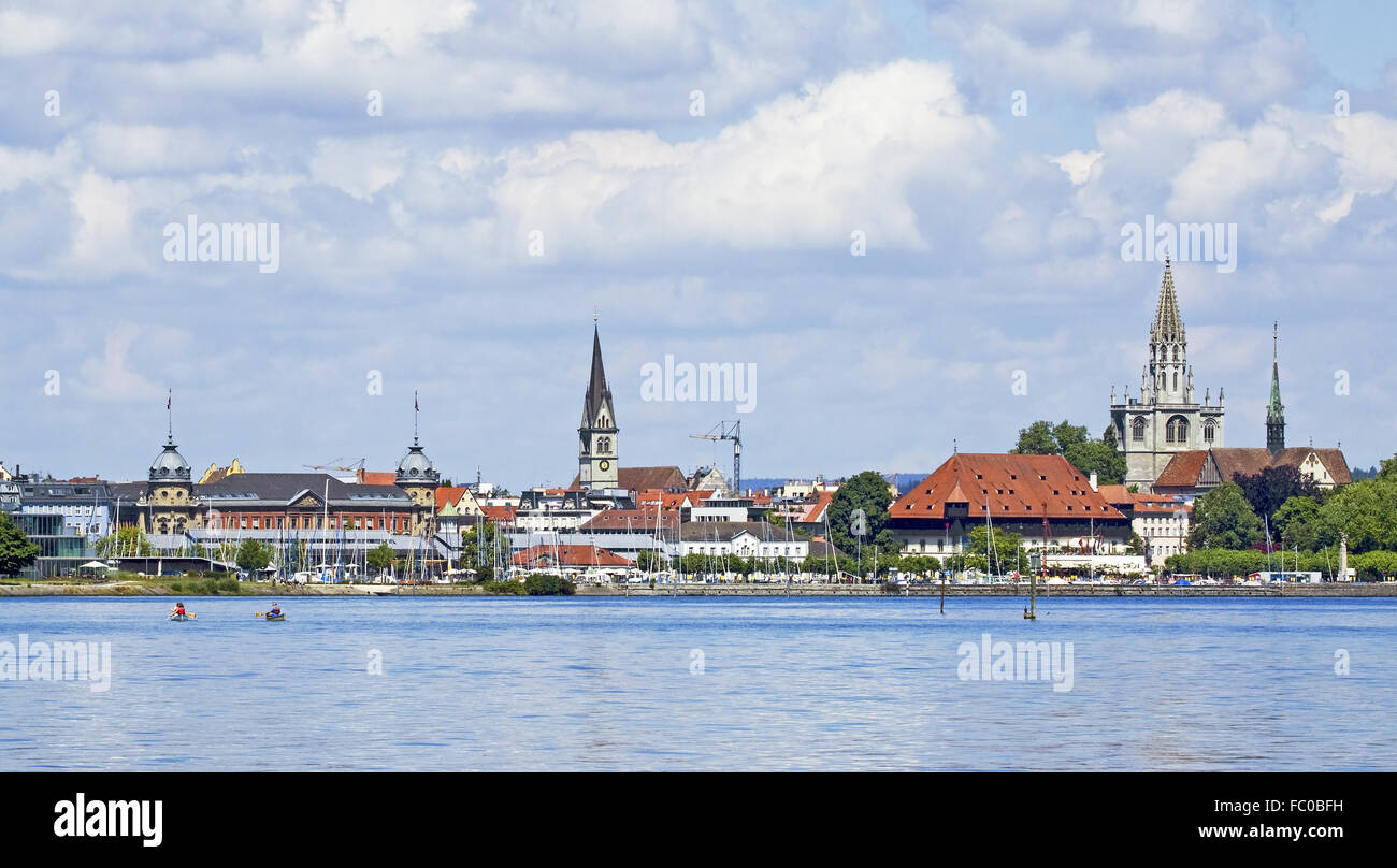 Constance with council building and m├╝nster Stock Photo - Alamy
