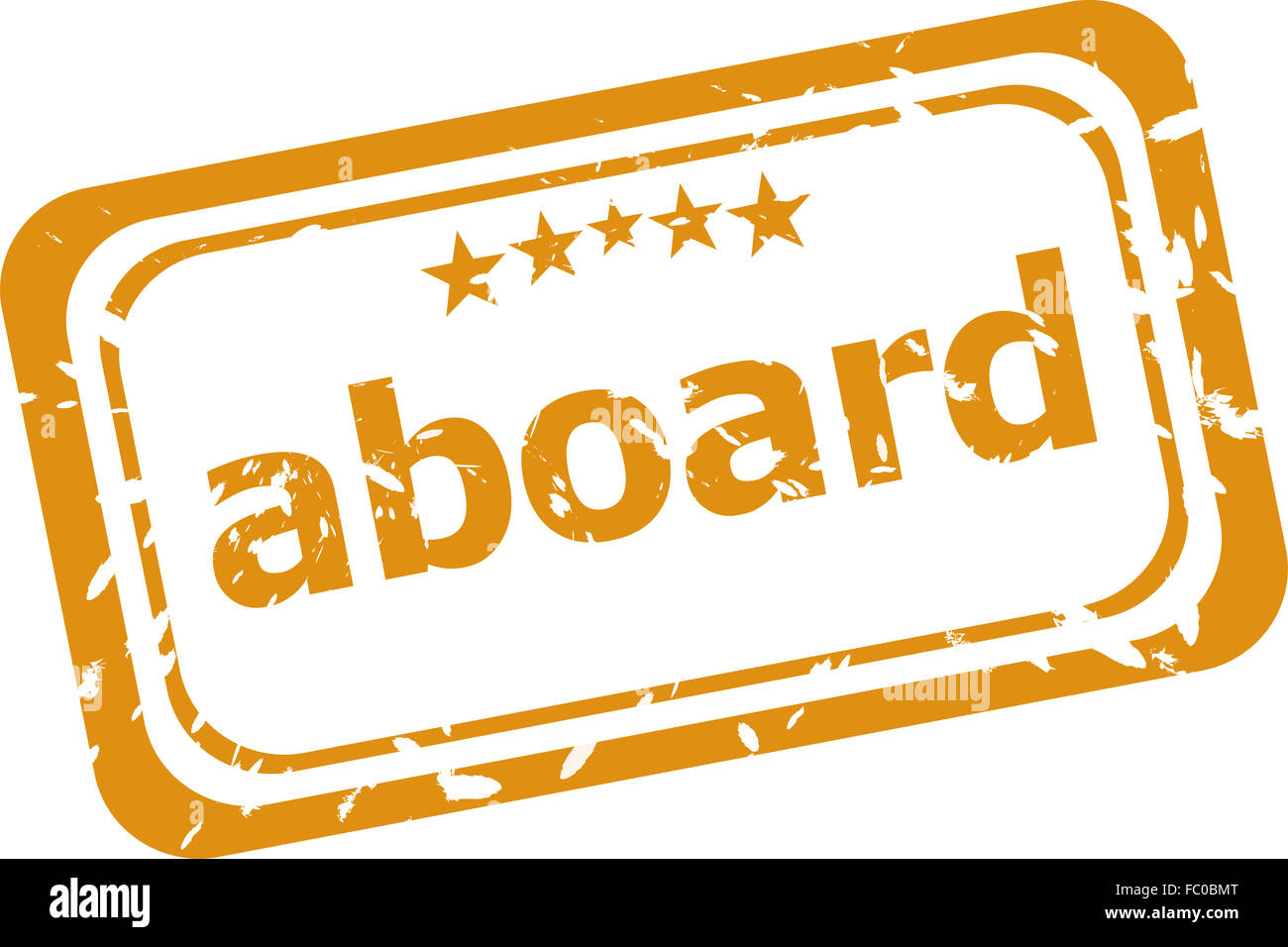 aboard word on rubber old business stamp Stock Photo - Alamy