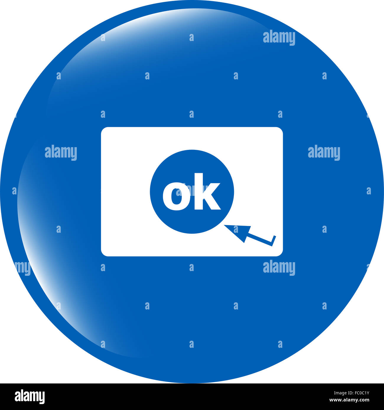 Ok sign icon hi-res stock photography and images - Alamy
