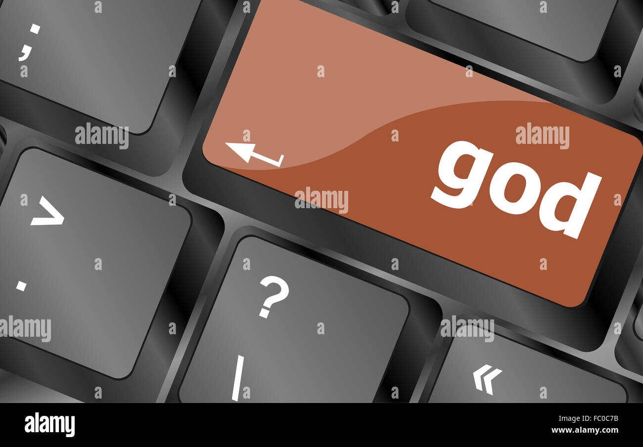 oh my god on computer keyboard key Stock Photo - Alamy