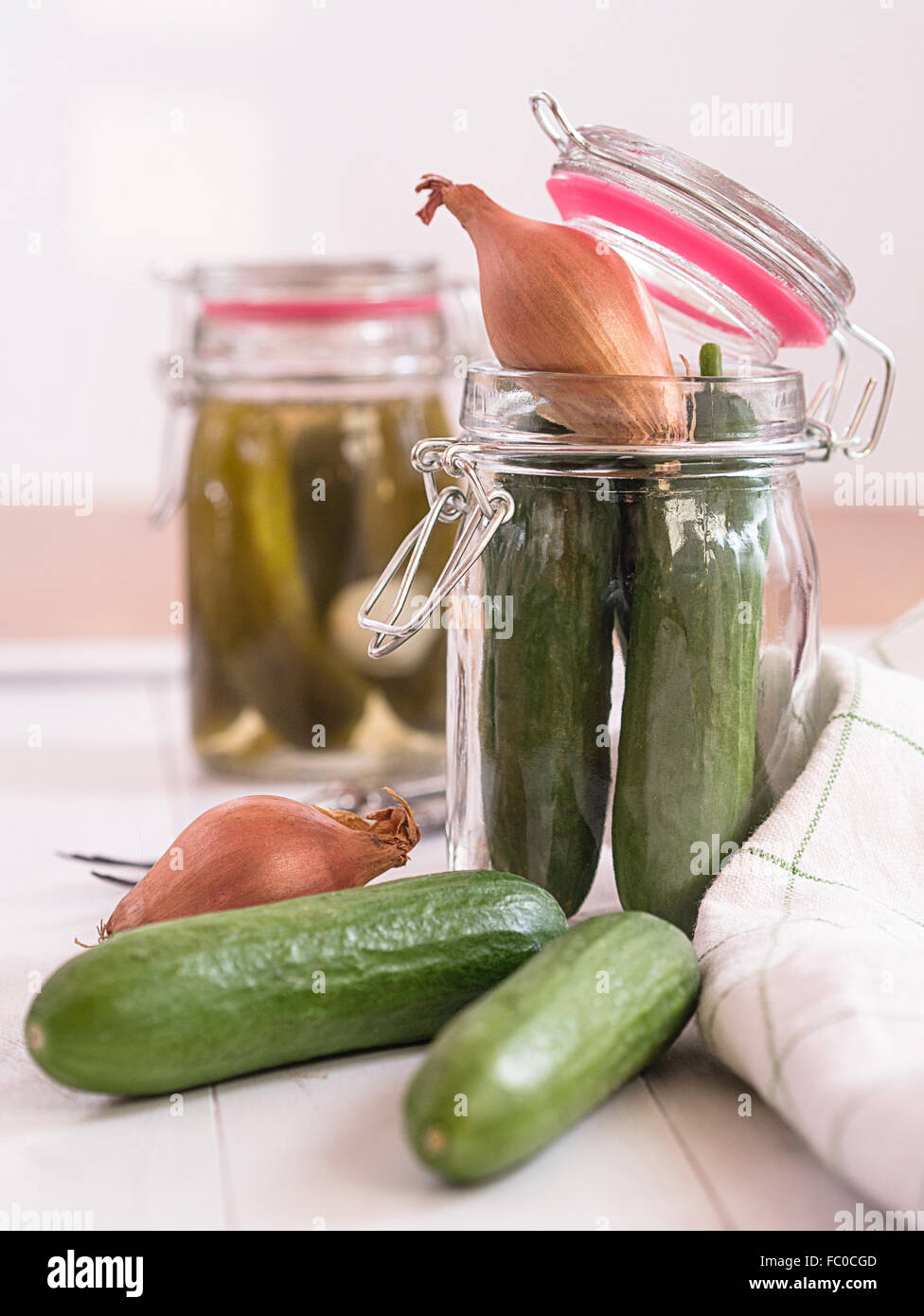 Cucumbers glass hi-res stock photography and images - Alamy